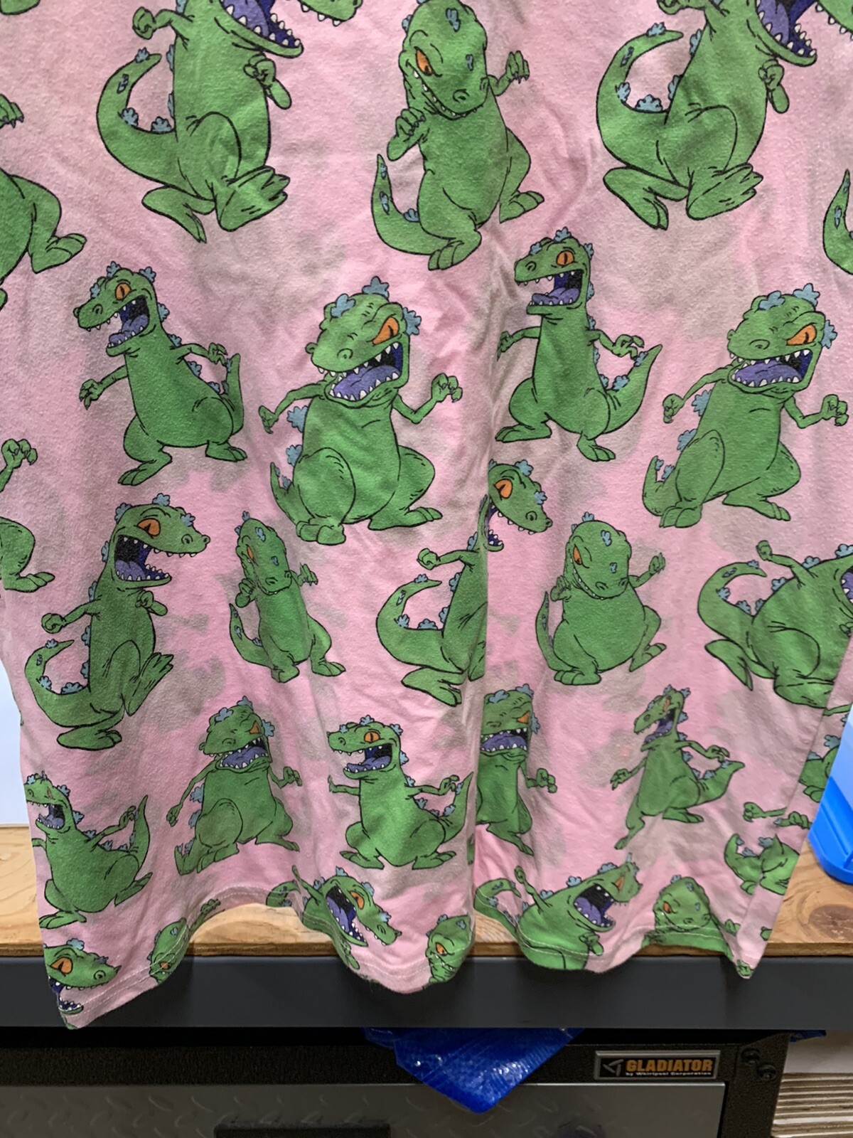 RARE Mens XL Nickelodeon Rugrats Pink Reptar All Over… - Gem