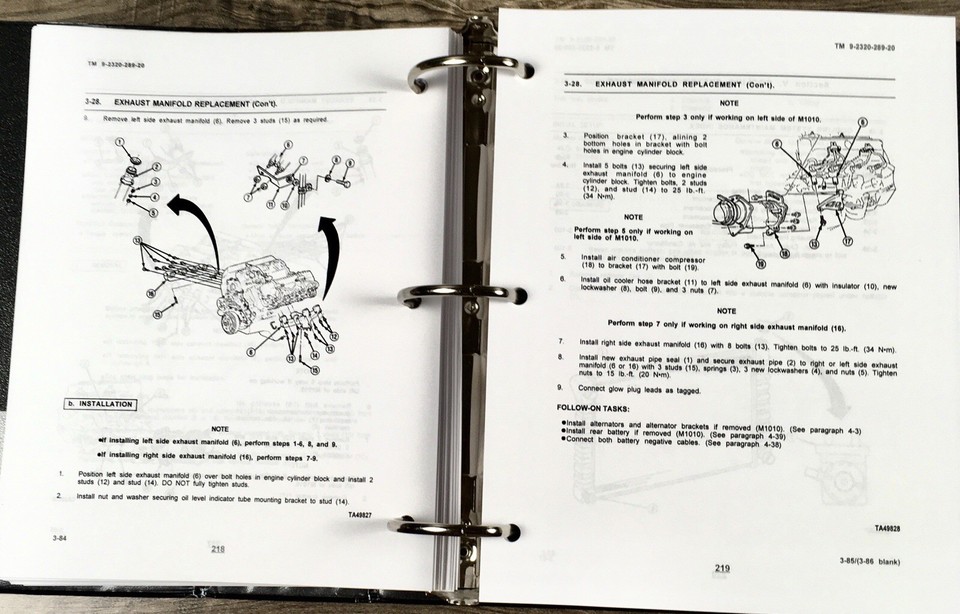 Service Manual Technical For M1008 M1008A1 M1010 4x4 1-1/4 Ton Tactical ...