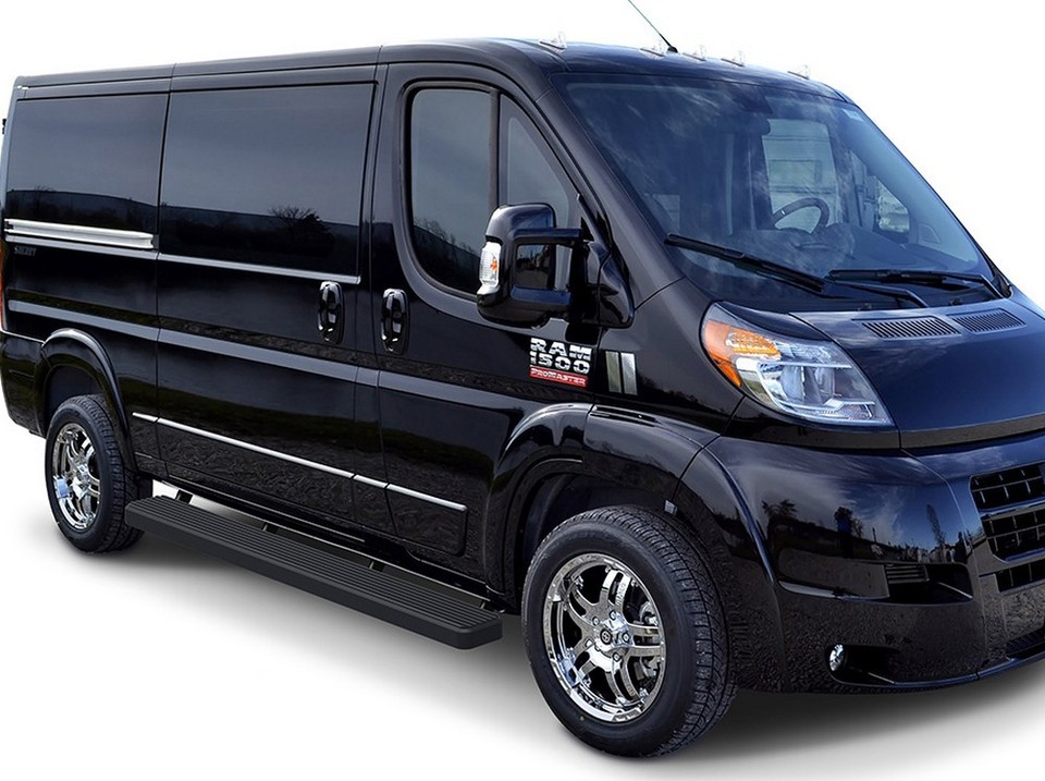 APS Running Boards 6in Matte Black Fit 14-26 Ram ProMaster 118in ...
