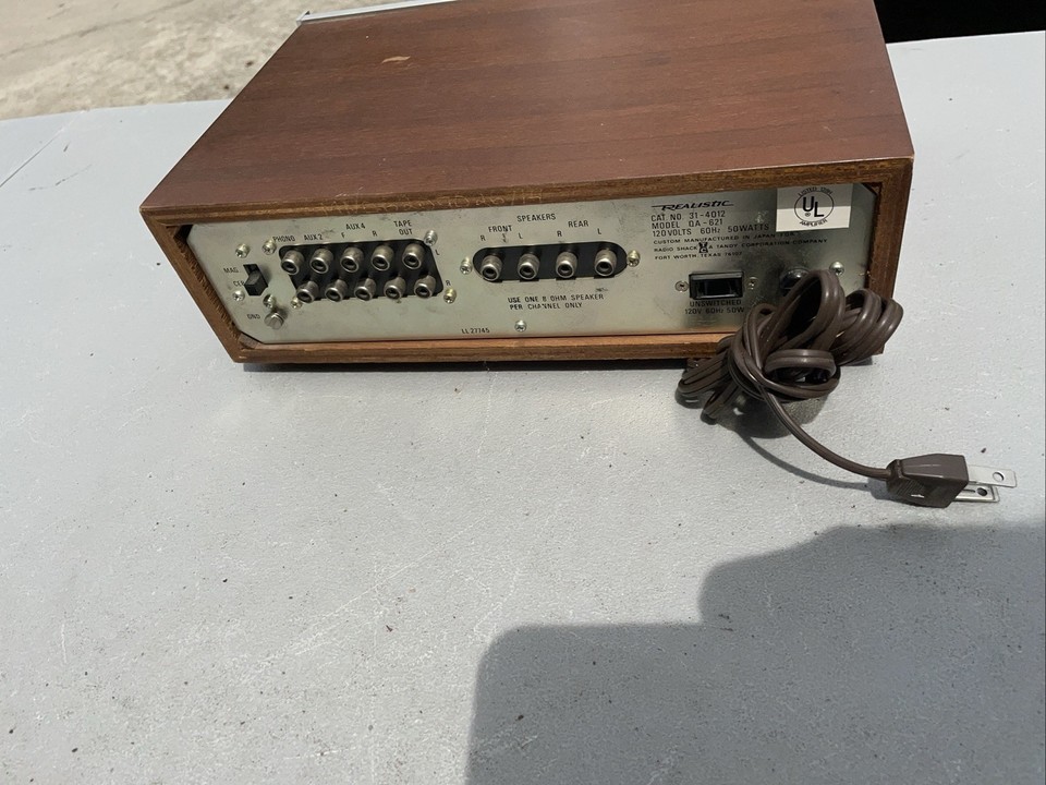 Vintage 1970s Realistic Quadraphonic Four Channel Stereo Amp QA-621 ...