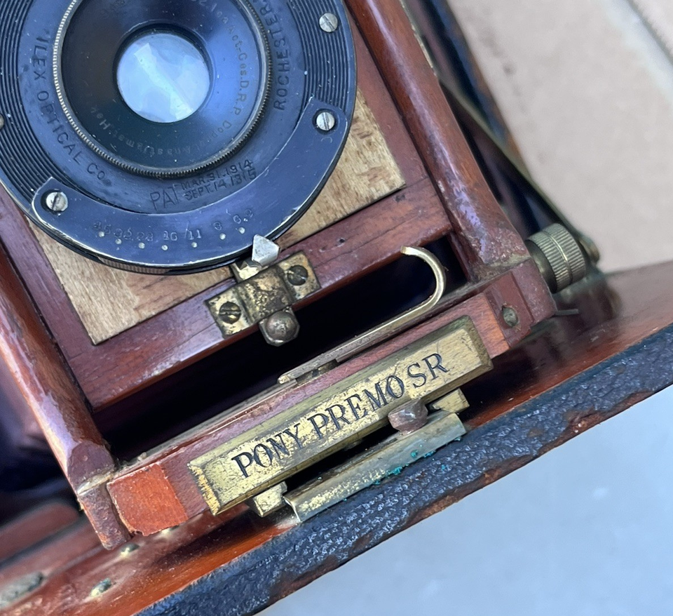 Rochester Optical Pony Premo Sr Folding Camera Burgundy Bellows & 7 ...