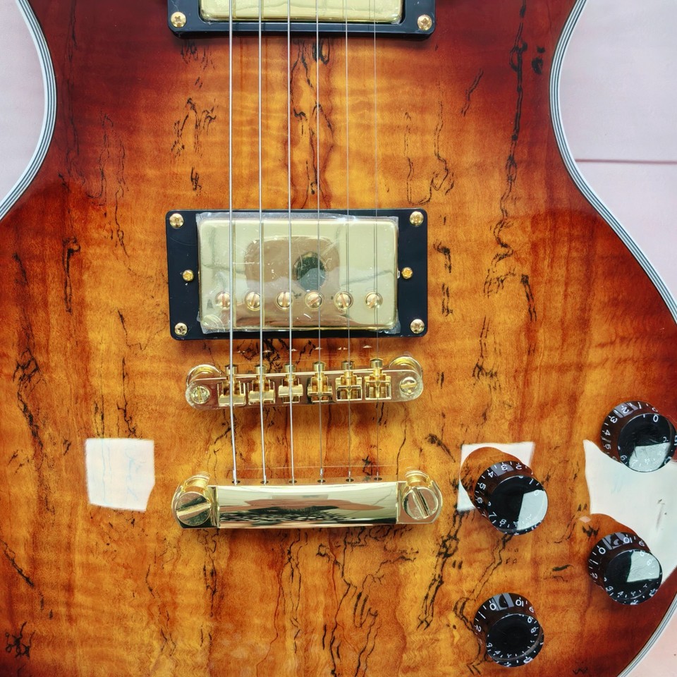 US Warehouse LP Brown gradient electric guitar Mahogany body gold ...