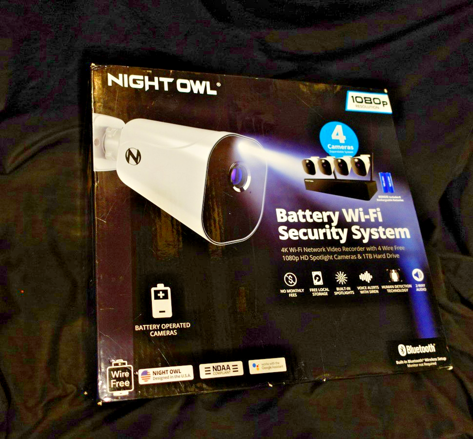 Night Owl 4-Pack WiFi Cameras and 1TB Hard Drive Security System ...
