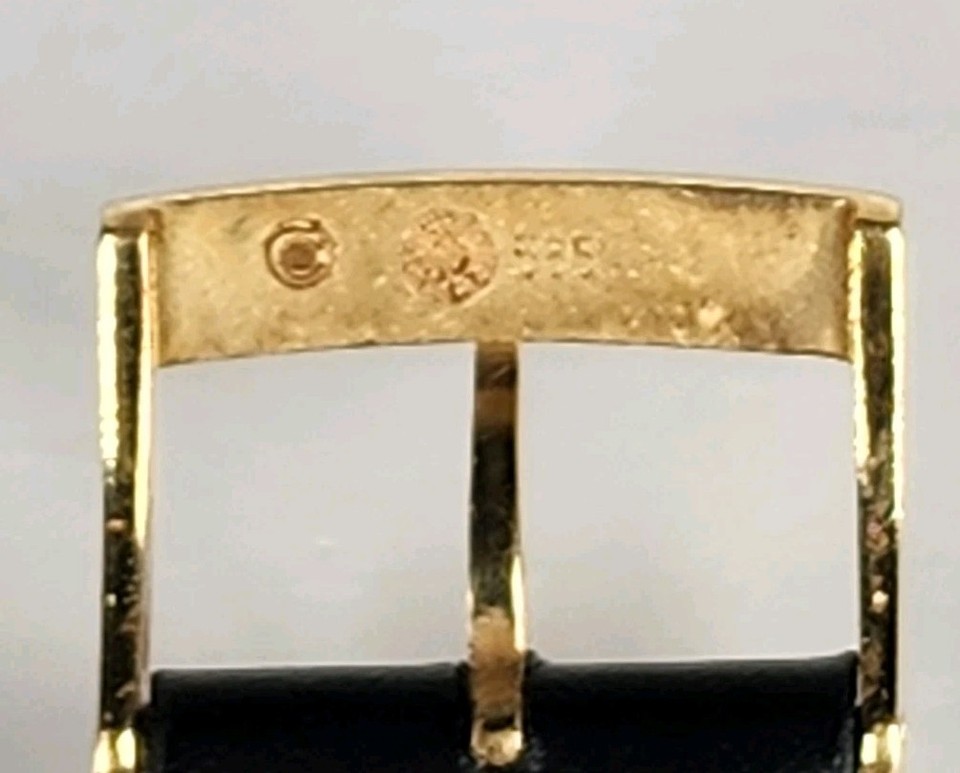 Cyma Men's 14k Solid Gold Rectangular Tank Watch & Date Display Superb ...