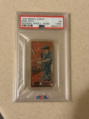 1948 Menko JCM48 Babe Ruth Japanese Baseball Card #46280 PSA 1 (MK) | eBay