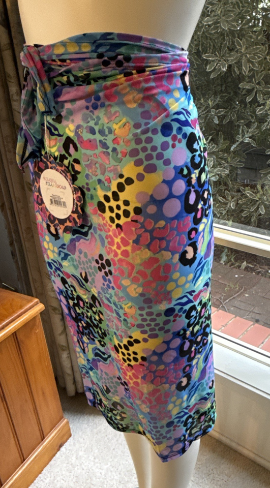 Infamous Swim x Kasey Rainbow Sara Sarong - One Size - Electric Leopard ...