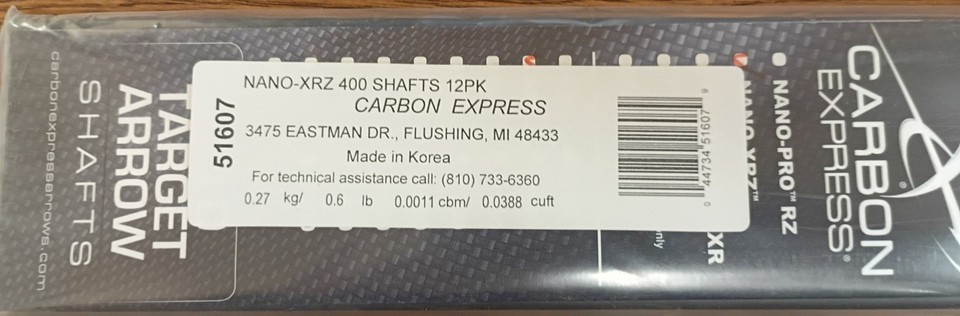 Carbon Express Nano XRZ Arrow Shafts 1 Doz | eBay