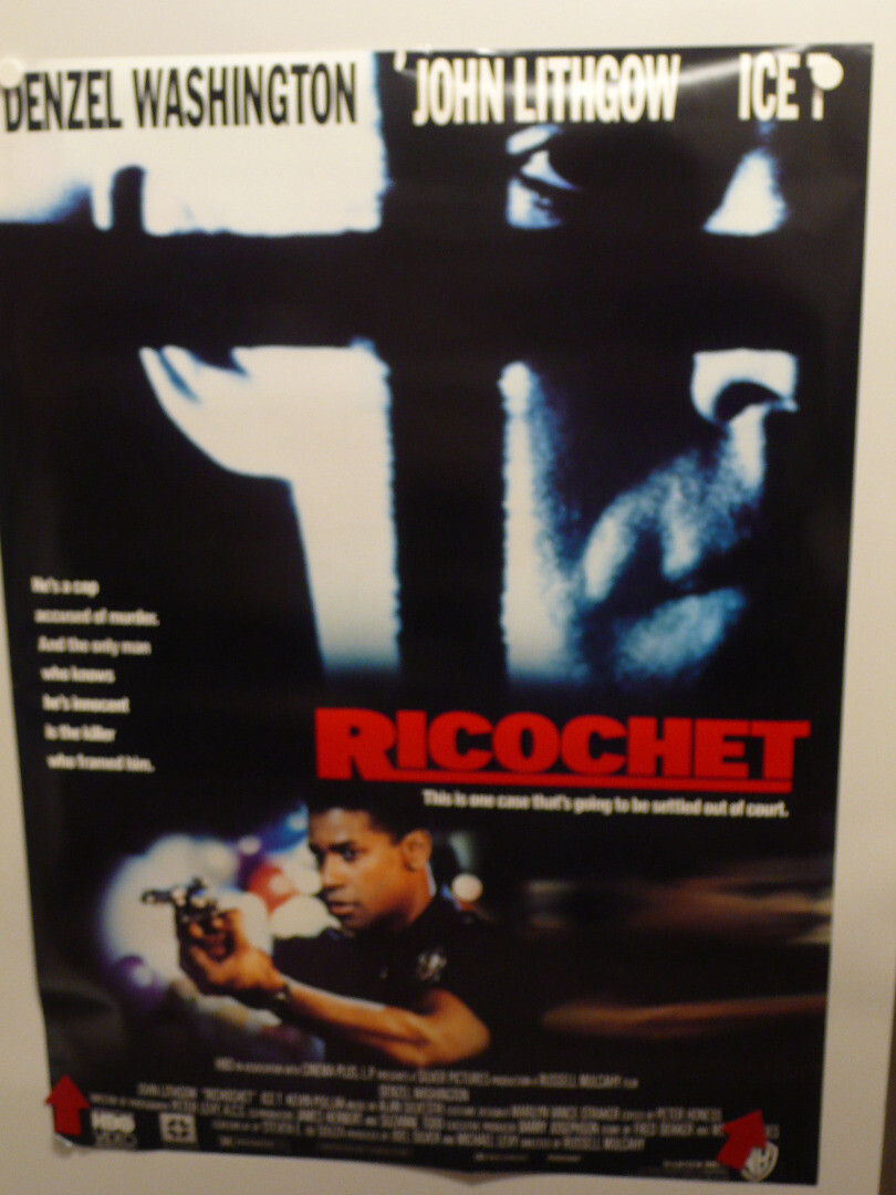 RICOCHET Denzel Washington JOHN LITHGOW Ice-T HOME VIDEO POSTER 1991 | eBay