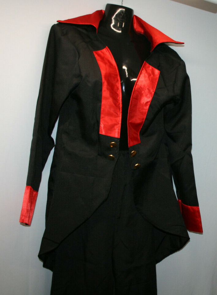 Black & Red Tail Coat victorian circus showman steampunk ring master ...