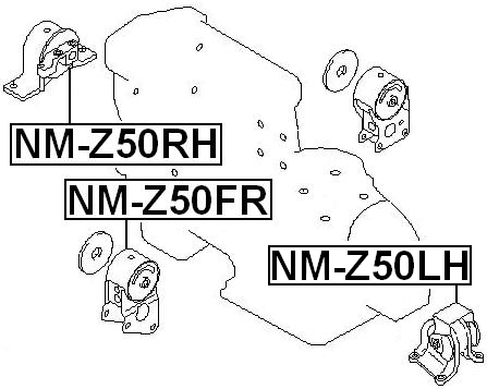 RIGHT Engine Motor Mount - For Nissan TEANA J31 2003-2008 OEM 11210 ...