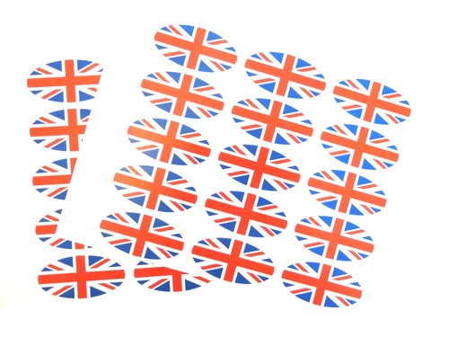 Union Jack Gift Wrap Retail Product Seal Stickers British Flag Sticky ...