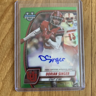 2024 Bowman Chrome University Dorian Singer Chrome Green Auto # /99 ...