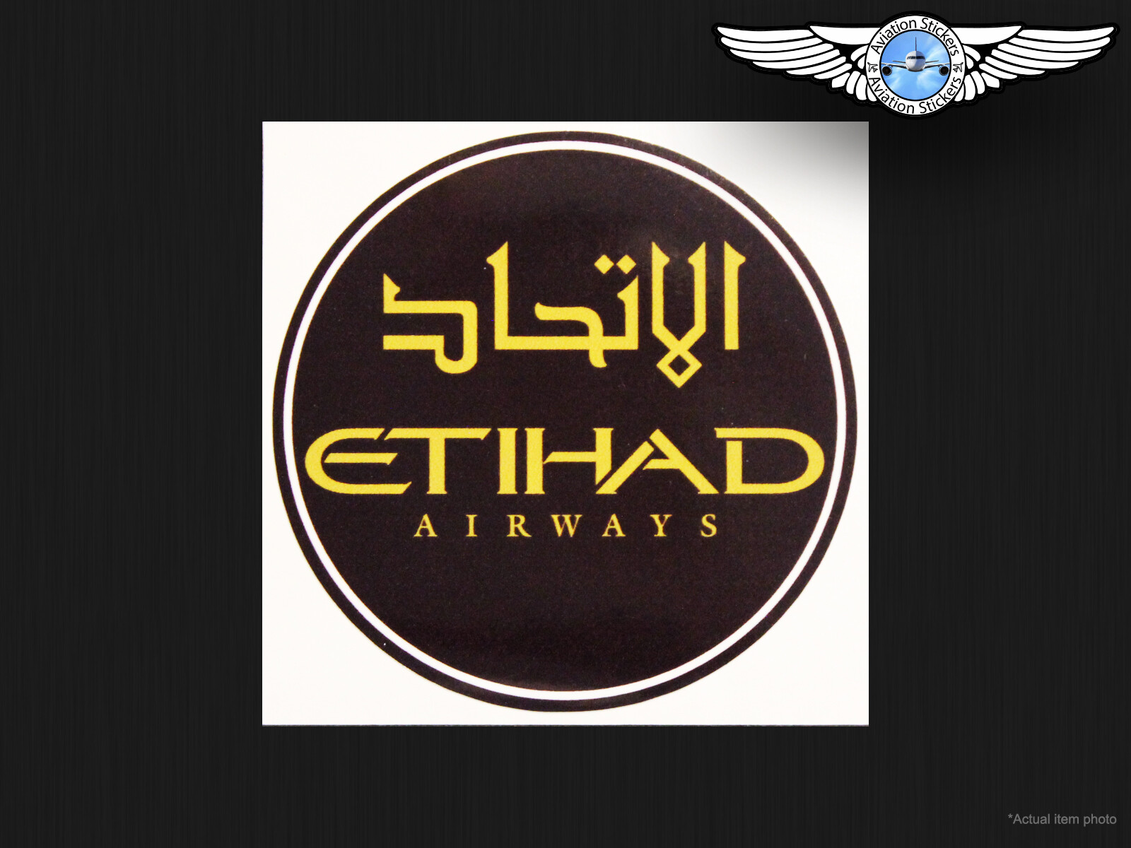 ETIHAD AIRWAYS ROUND LOGO DECAL / STICKER | eBay