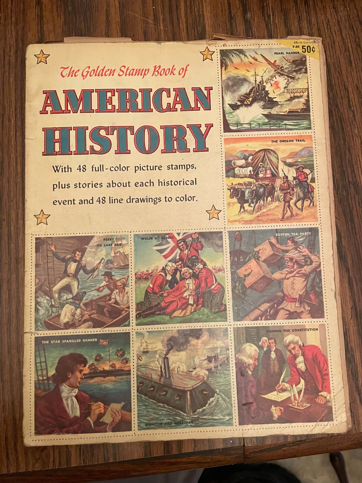 THE GOLDEN STAMP BOOK OF AMERICAN HISTORY 1953 | eBay