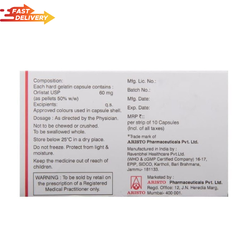 PACK OF 50 O-STAT 60mg Weight Loss And Weight Management Tablet 100 ...