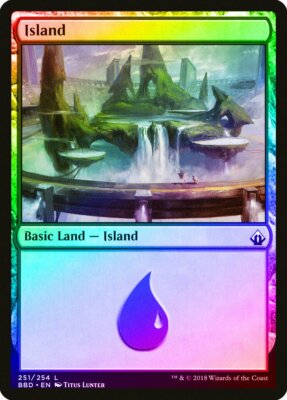 Island FOIL Battlebond NM Basic Land MAGIC THE GATHERING MTG CARD ...