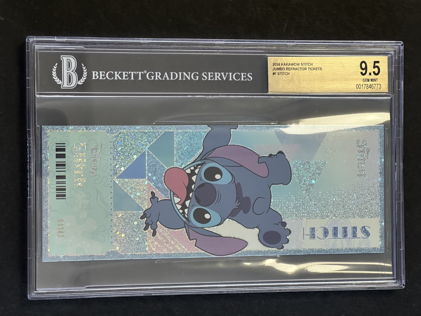 2024 Kakawow Stitch Jumbo Refractor Tickets #1 Stitch BGS 9.5 GEM MINT ...