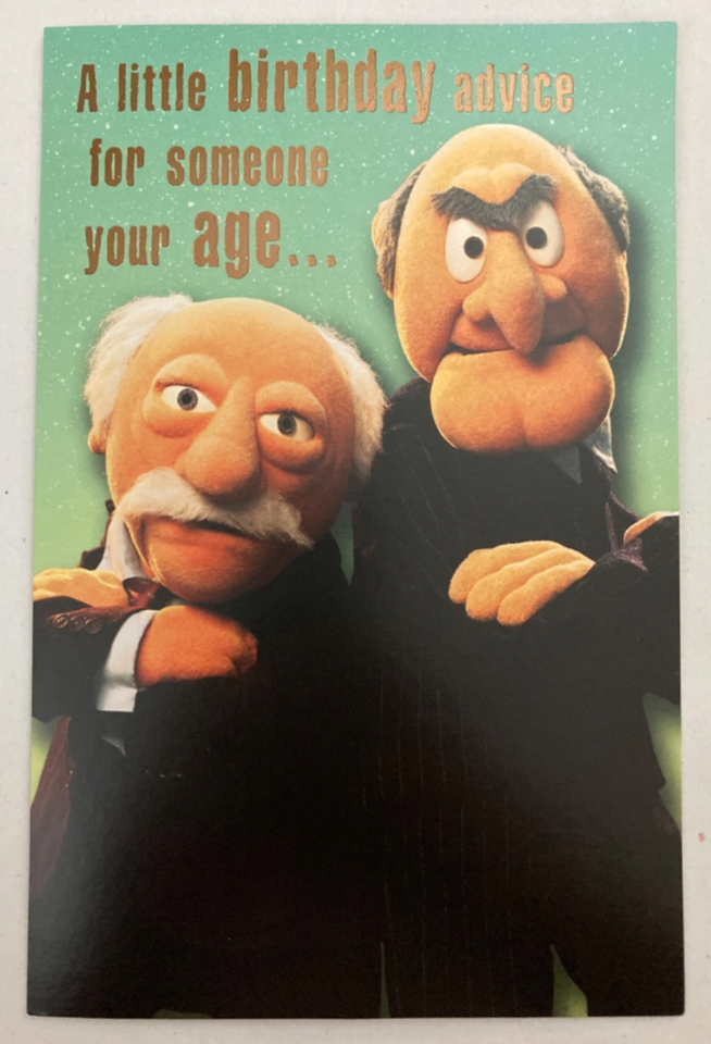 Muppets Critics Statler & Waldorf Aging Birthday Greeting Card Jim ...