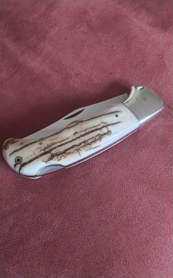 PLZ READ PALMER STAG BIG LOCKBACK KNIFE CLASP HUNTER MINT SEE BUCK CASE ...