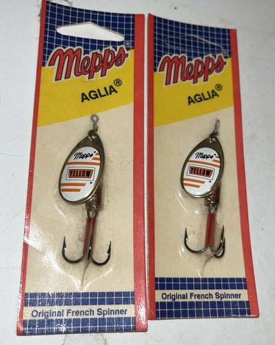2 Mepps Yellow Freight Company Logo Spinner Lure (New In Original Pkg ...