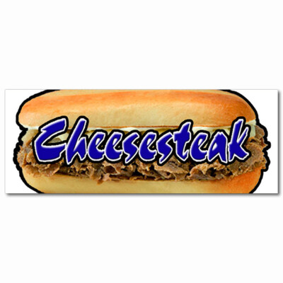 PHILLY CHEESE STEAK Concession Decal restaurant sign cart trailer ...