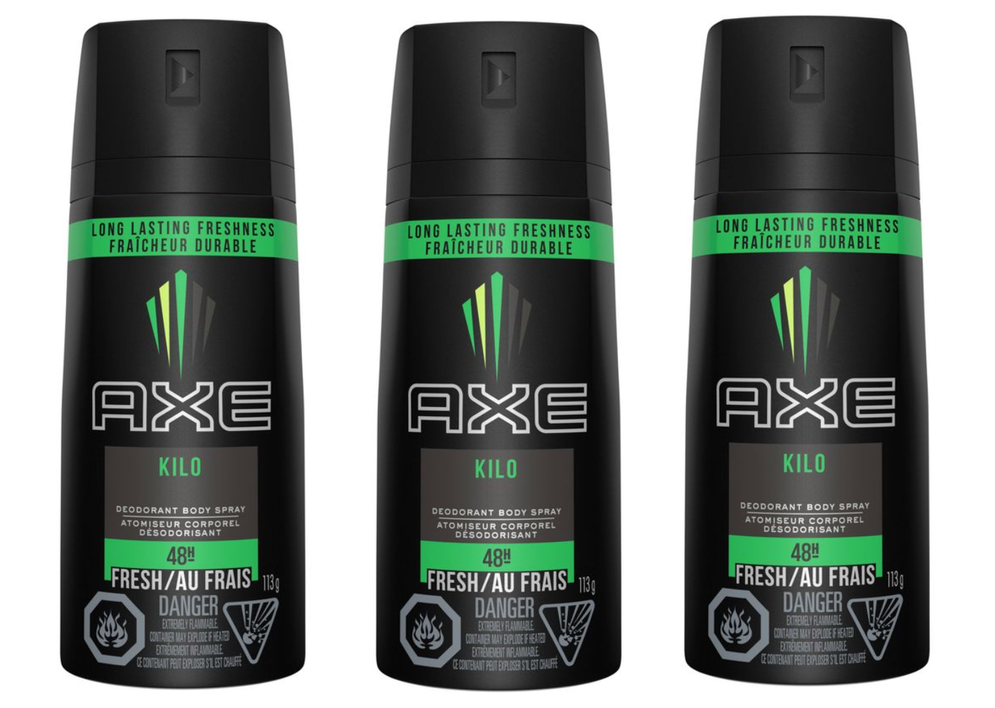 3x Axe Kilo 4oz Body Spray Mandarin Sandalwood Deodorant Body Spray NO ...