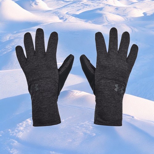 Under Armour 1365958 Men's UA Storm Fleece Winter Gloves Black/Jet Gray - Large | eBay
