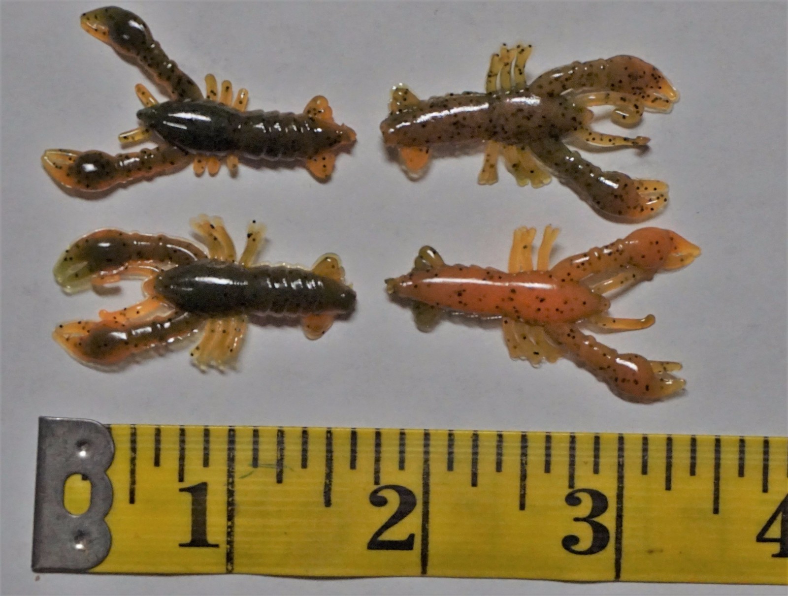 100 Mini Crawfish Fishing Lures - 1 1/2" Jiggin Craw - Crappie/Bream ...