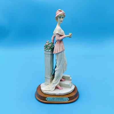 Vintage La Verona Collection Figurine Elegant Lady With Hat And Flowers ...