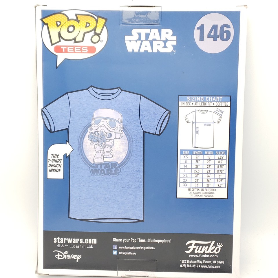 Funko Pop! Tees Star Wars Stormtrooper T-Shirt #146 Pick Size | eBay