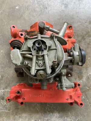 1956 FORD 292 V8 INTAKE MANIFOLD with TWO BARREL CARBURETOR | eBay