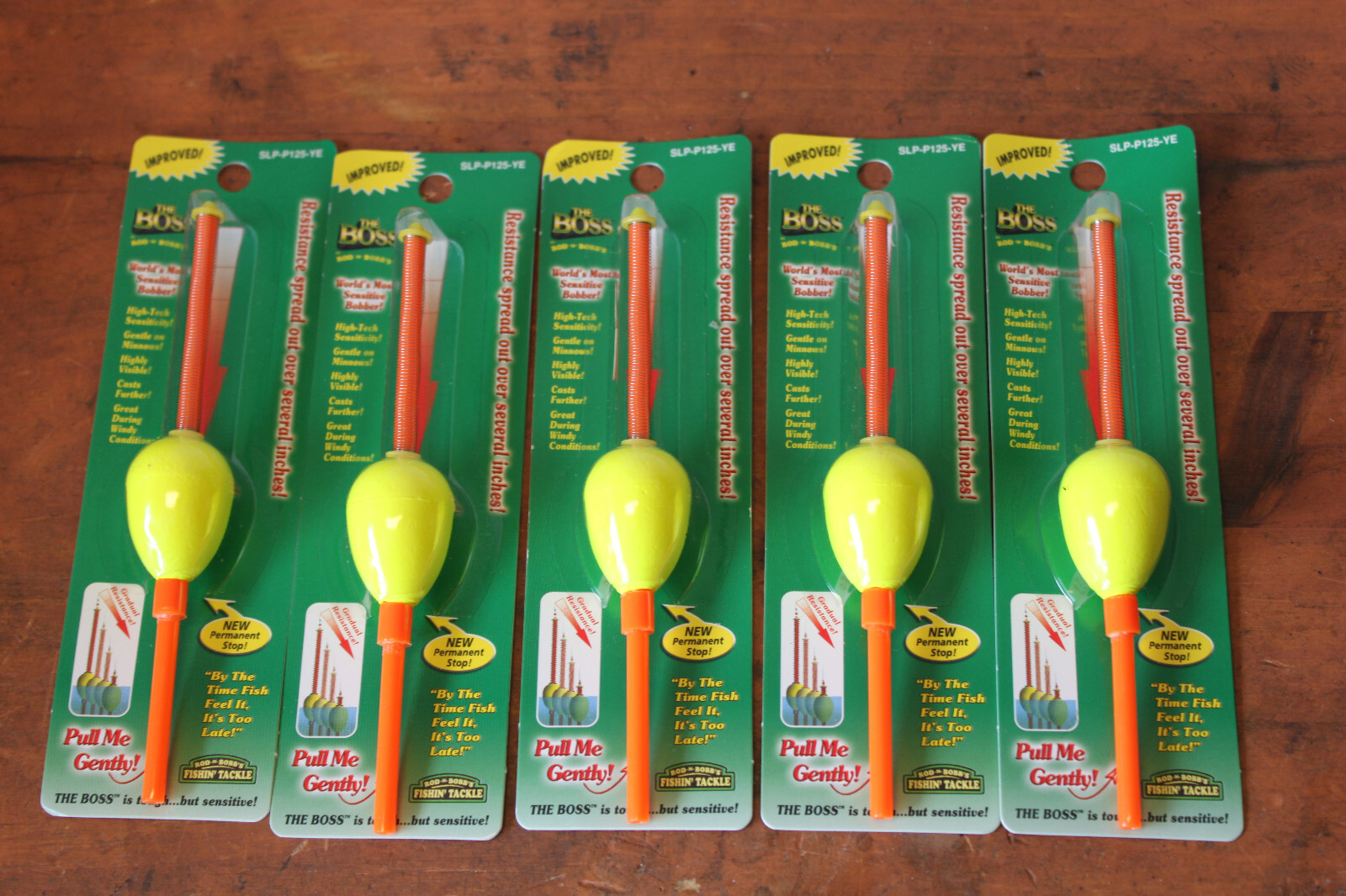 The Boss Rod-N-Bobbs Fishing Bobber Lot of 5 Model SLP-P125-YE | eBay