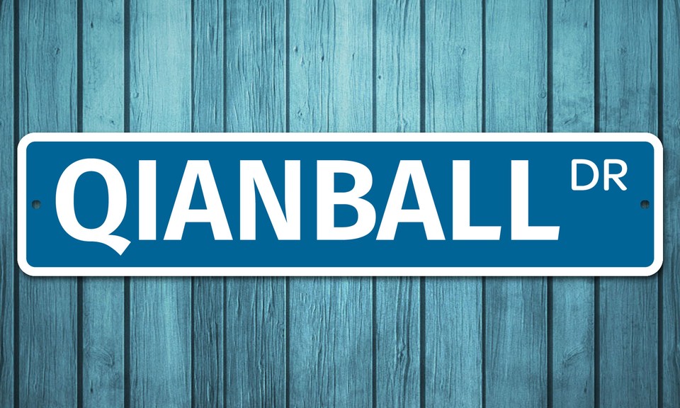 7170 SS Qianball 4" x 18" Novelty Street Sign Aluminum | eBay