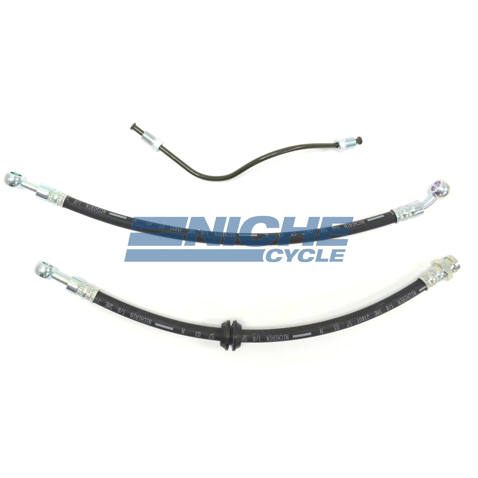 Honda CB450K 70-71 CB750K 69-71 Front Disc Brake Line Hose Kit | eBay