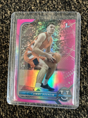 2021-22 Bowman University - Fuchsia Refractor #52 Jimmy Boeheim Jr. (RC ...