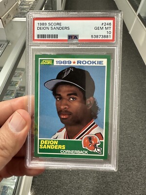 1989 Score #246 Deion Sanders PSA 10 Gem Mint Rookie Card Coach Prime ...