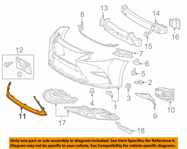 5312233020 Genuine Toyota Moulding Radiator 53122-33020 for sale online ...