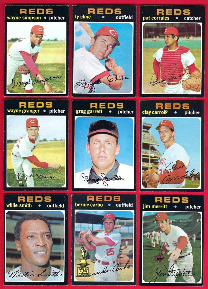 1971 Topps Cincinnati Reds Team Set (30) | eBay
