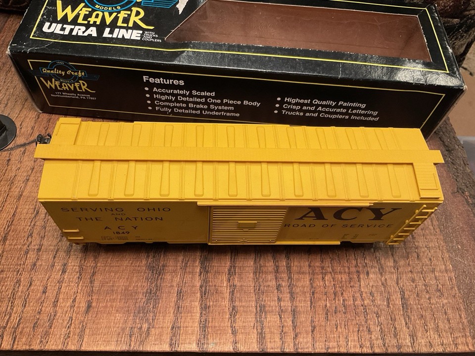 Weaver O Scale Three Rail 3-rail Akron Canton & Yungstown ACY 40’ Box ...