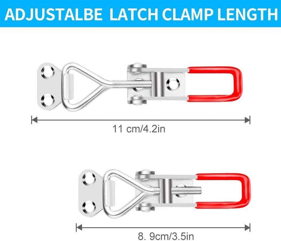 6 Pack Toggle Latch Clamp 4001, Adjustable Latch, Smoker Clamps Red ...
