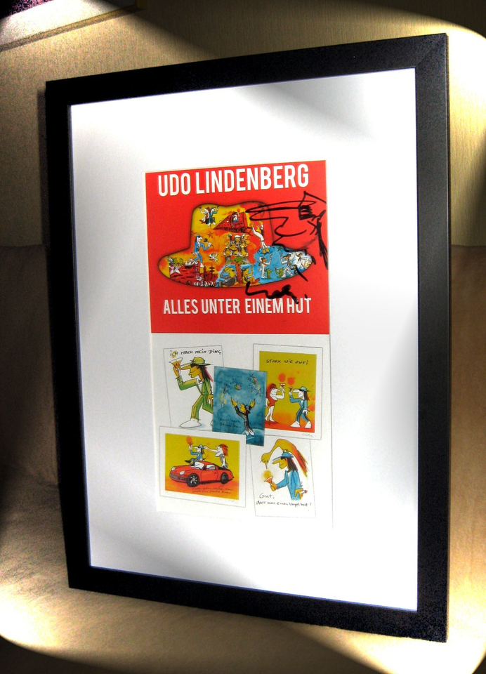 Udo Lindenberg "Alles unter einem Hut" mit Original Zeichnung Signiert ...