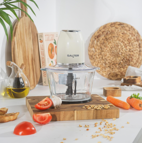 Salter Retro Cream Food Chopper Electric 1.2 Litre 2 Speed 500W for ...