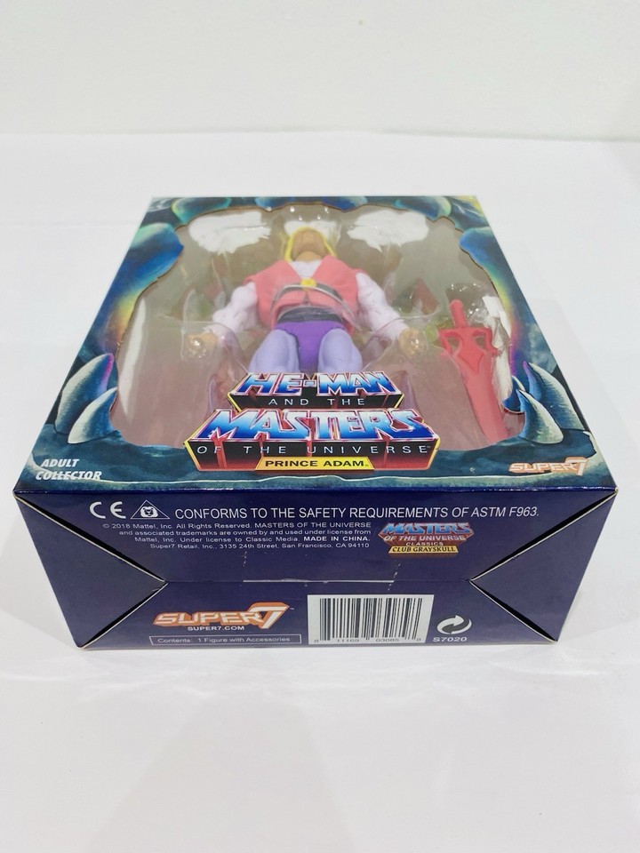 He-Man MOTU Laughing Prince Adam Club Grayskull Super 7 Figure Classics ...