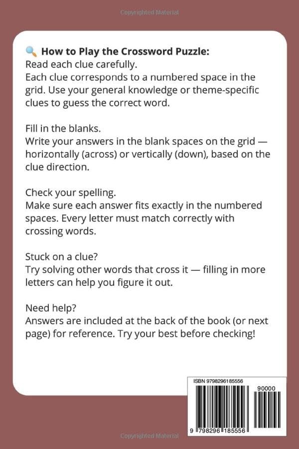 Jehovah’s Witness Crossword Puzzle Book: 50 Large-Print Bible-Themed ...