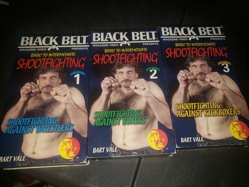 Basic To Intermediate Shootfighting Vol 1-3 VHS Bart Vale vs Wrestlers ...