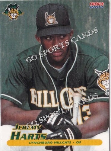 2001 Lynchburg Hillcats Jeremy Harts RC Rookie Card Pirates Minor ...