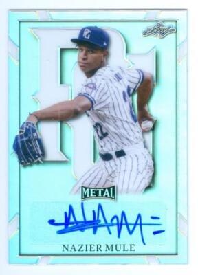 NAZIER MULE "METAL AUTOGRAPH CARD" LEAF PERFECT GAME AAC METAL 2021 | eBay