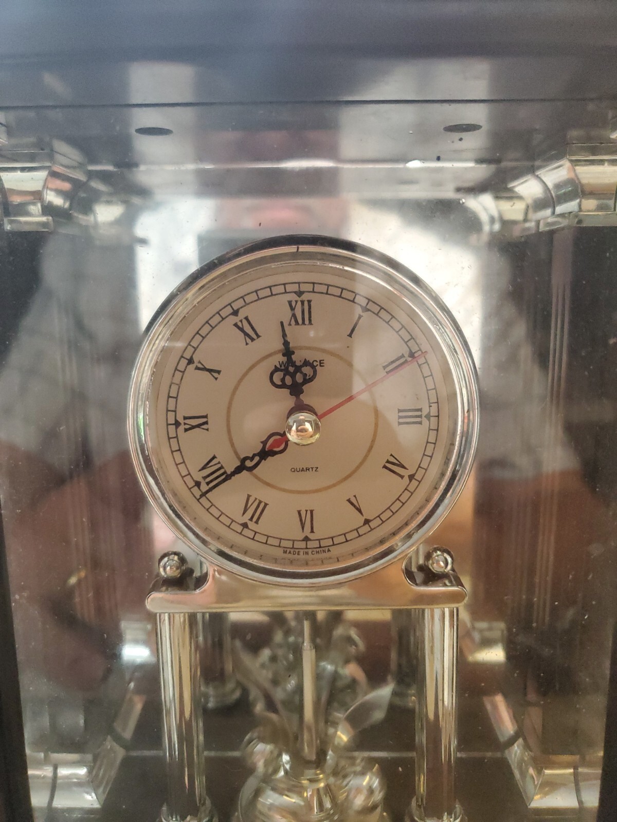 Wallace Quartz Silversmith Mahogany Carriage Mantle Clock - WORKS ...