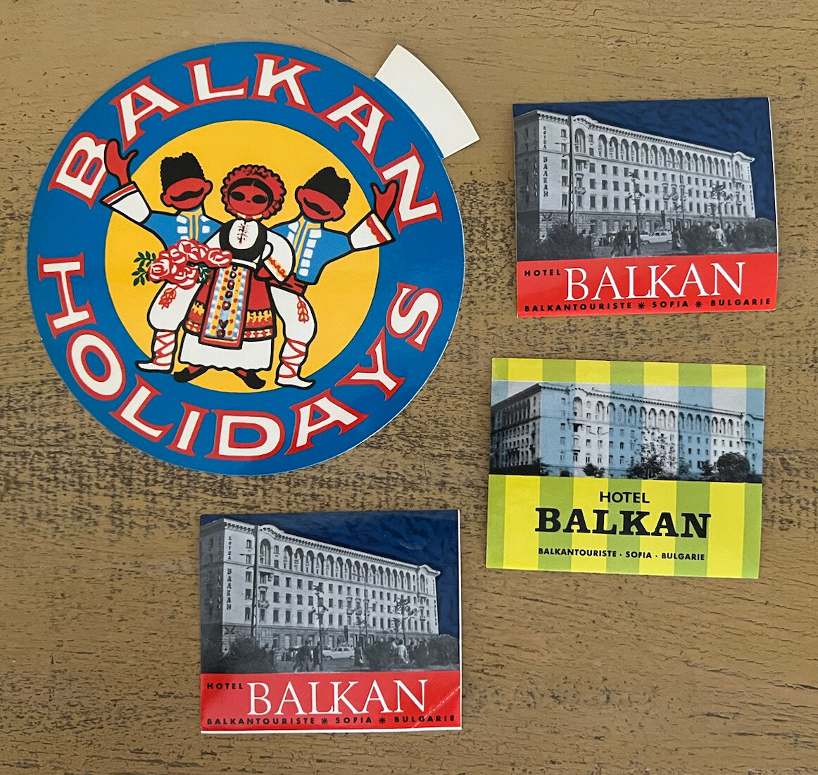 Hotel Balkan Luggage Labels And Balkan Holiday Sticker Lot Of 4 Vintage ...