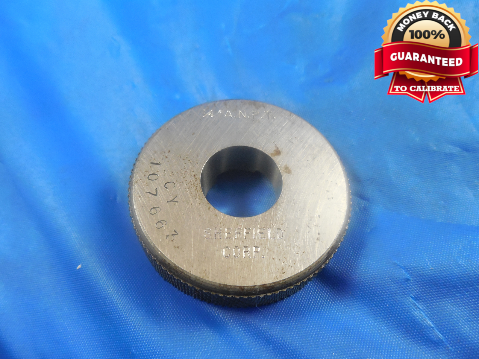 1/4 18 ANPT 6 STEP PIPE THREAD RING GAGE .25 A.N.P.T. 6-STEP CREST ...
